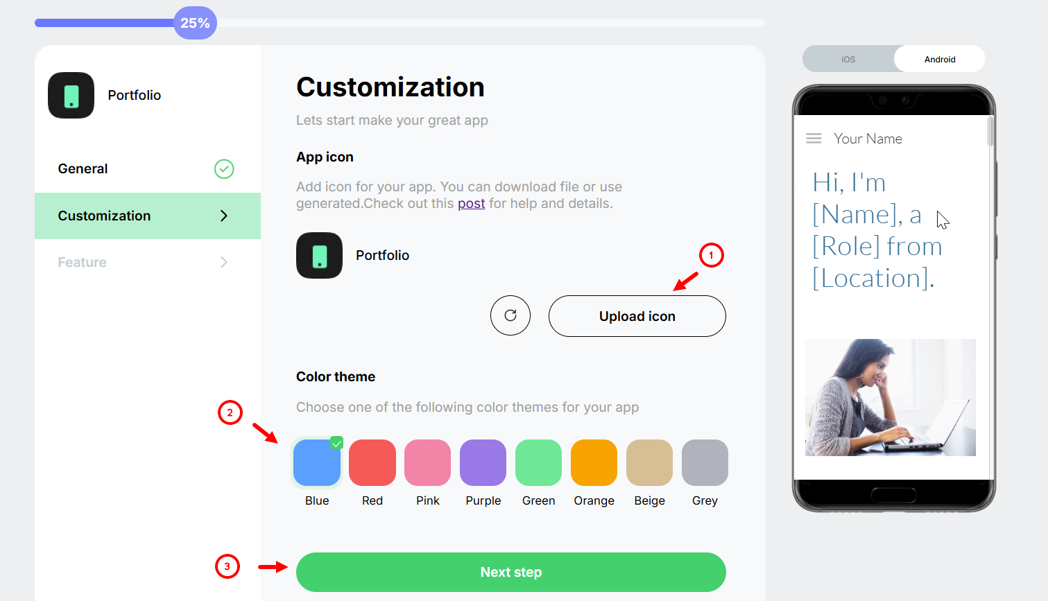 How to convert a Portfolio Google Site into a Mobile App
