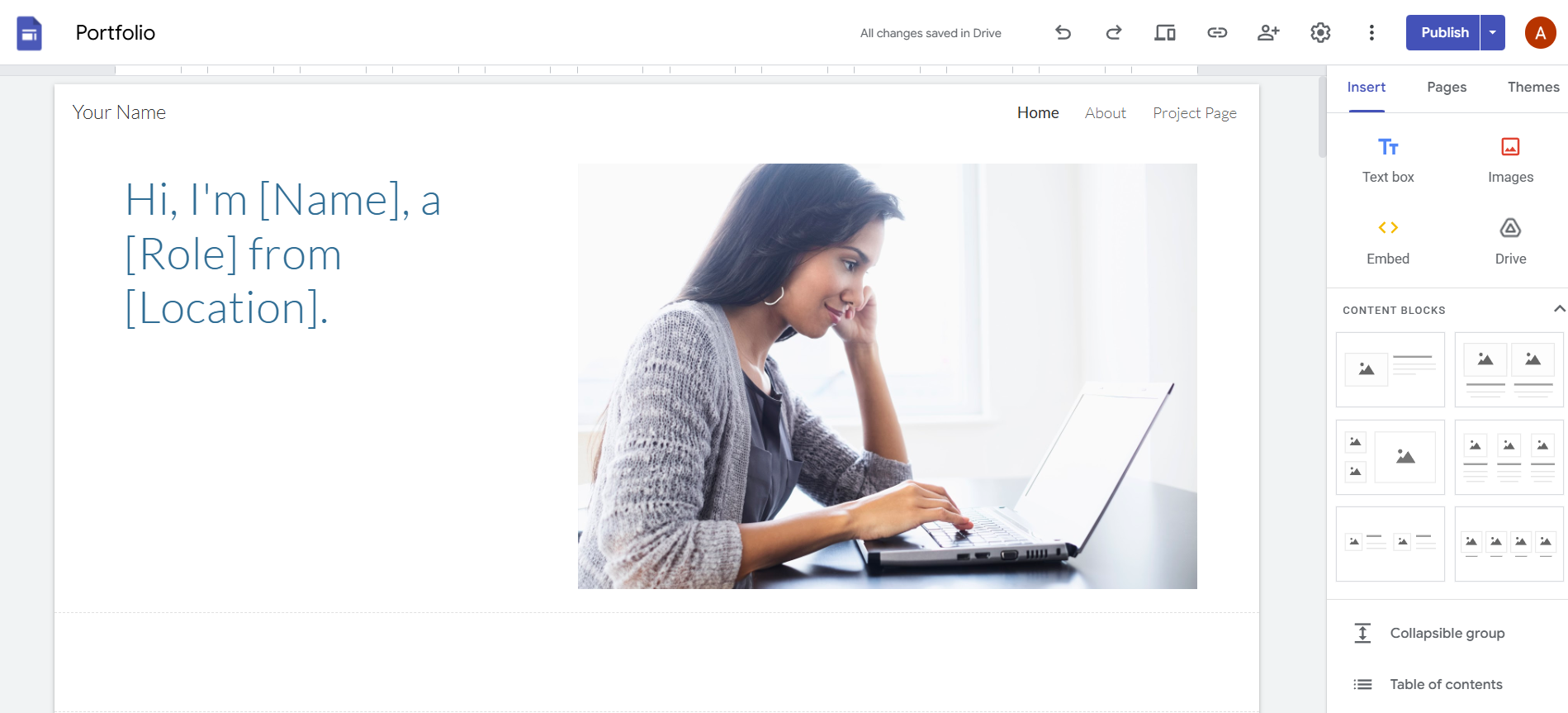 How to convert a Portfolio Google Site into a Mobile App